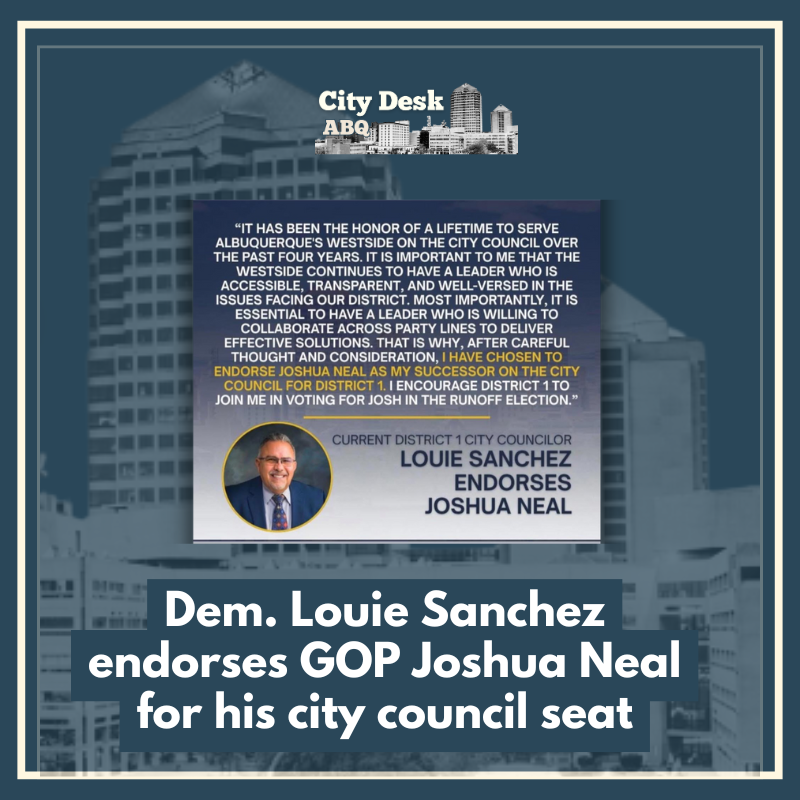 Democrat Louie Sanchez endorses Republican Joshua Neal for his open ...